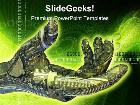Robot Hand Technology Powerpoint Template