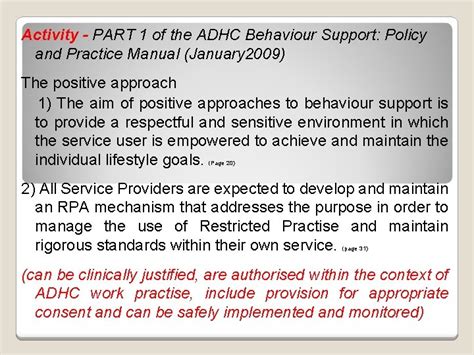 NDS NSW OHS Behaviour Support Regional Meeting ADHC