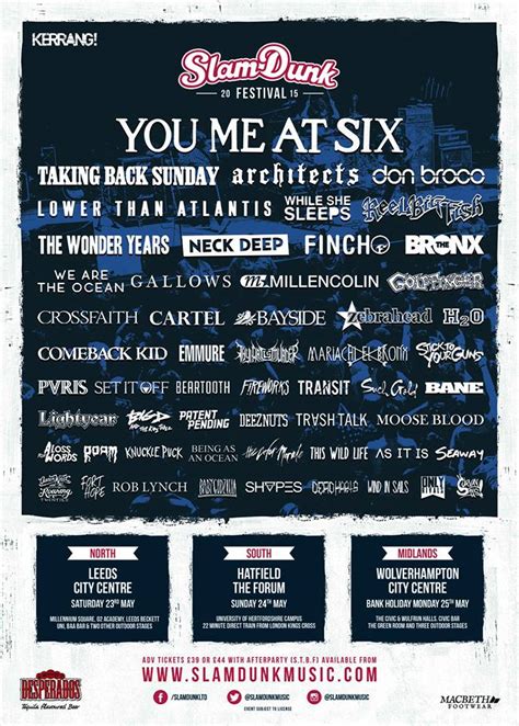 Playlist 10 Must See Bands Of Slam Dunk Soundscape