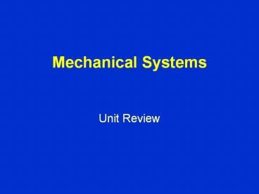 PPT Mechanical Systems PowerPoint Presentation Free To Download Id 499300 OThjN