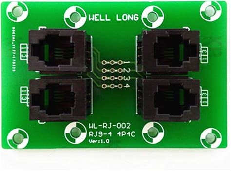 RJ P C Right Angle Jack Way Buss Breakout Board Terminal Block Connector Amazon Com