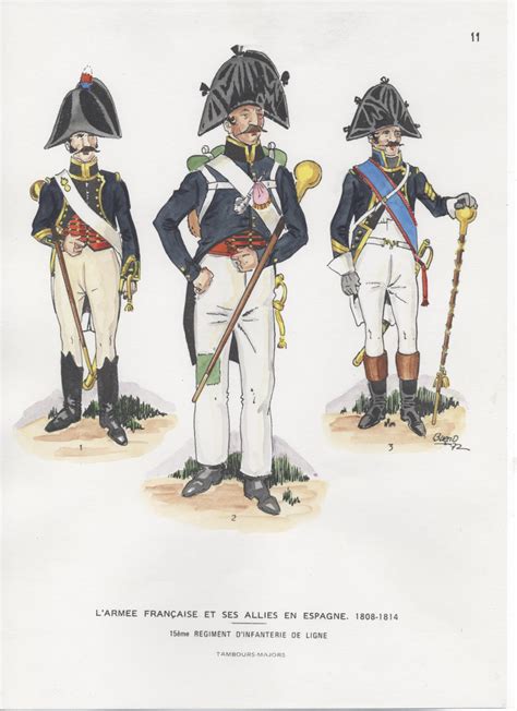 Tambours Majors De 15éme Regiment Dinfanterie De Ligne Napoleonic