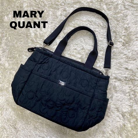 大幅値下メール便ok日本製 【専用】マリークワント Mary マリークアント Quant 2way バッグ スクエアキルトデイジーパッチ