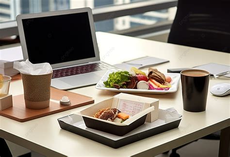 Office Desk With Lunch Background High Resolution Diary Calendar