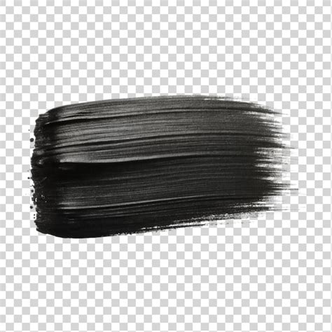 черный штрих краски изолированный на прозрачном фоне Премиум Ai сгенерированный Psd