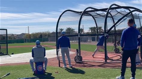 Nico Hoerner Taking Batting Practice Chicago Cubs Spring Training 2024 Youtube