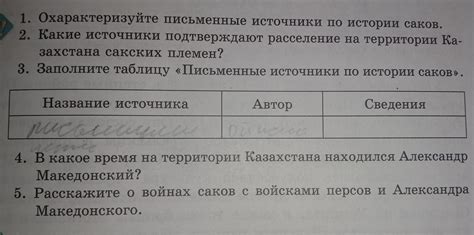 1 Охарактеризуйте письменные источники по истории саков 2 Какие источники подтверждают