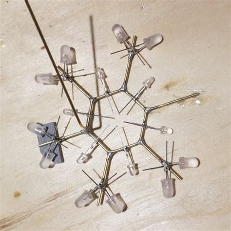 Freeform Snowflake Arduino Display Electric Jewelry Led Light Projects