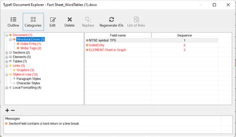 Structural Errors In Field Codes Typefi Support