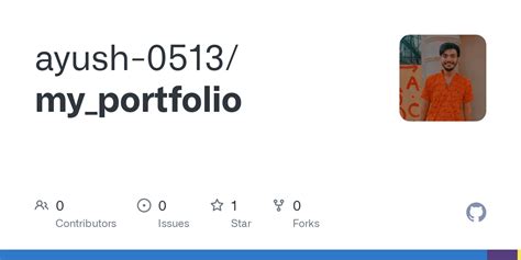 GitHub Ayush 0513 My Portfolio