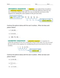 Sequences And Series Arithmetic Geometric