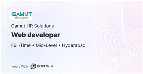 Web Developer Job Hyderabad Mid Level