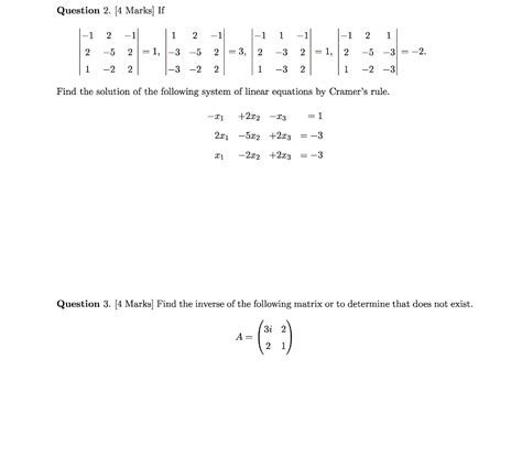 Solved Question 2 4 Marks If 1 2 1 1 1 1 1