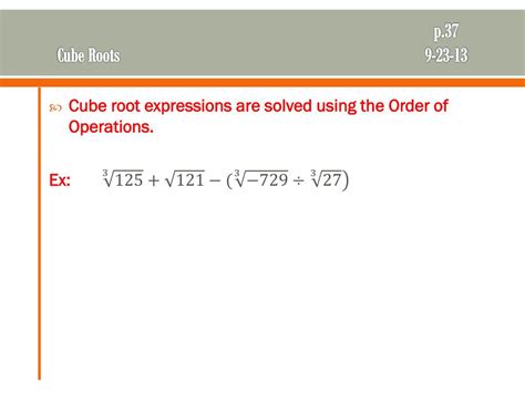 PPT Cube Roots PowerPoint Presentation Free Download ID 2849929
