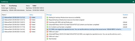 Yara Exit Code 1 In Veeam Backup Scan Vinfrastructure Blog