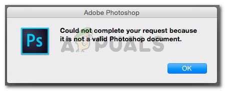 Fix Could Not Complete Your Request Because It Is Not A Valid Photoshop Document