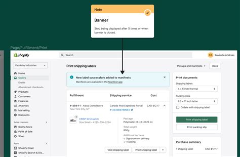 Add Info Banner That Label Was Added To A Manifest From Single Label