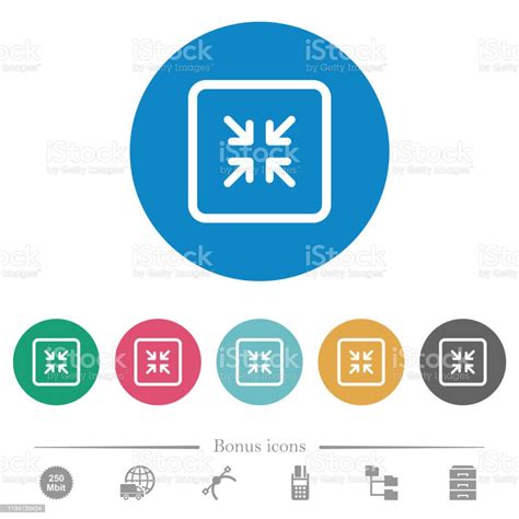 shrink object flat round icons stock illustration download image now arrow symbol business