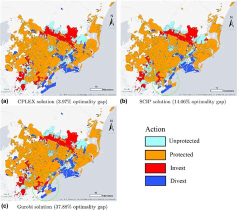 Siteopt Results On The 1244 Parcel Example A Cplex Solution 3 97 Download Scientific