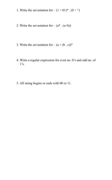 Solved Write The Set Notation For Write Chegg