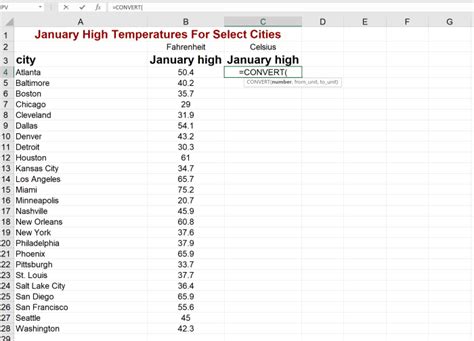 Converting Measurement Units Using The Convert Function In Microsoft Excel Hubpages