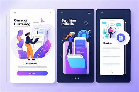 Premium Photo Web Onboarding Screens Ui Design Vector Template