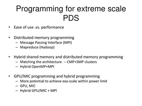 ppt extreme scale parallel and distributed systems powerpoint