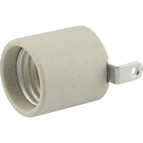Servalite 75 Watt Porcelain Keyless Lamp Socket Gray At