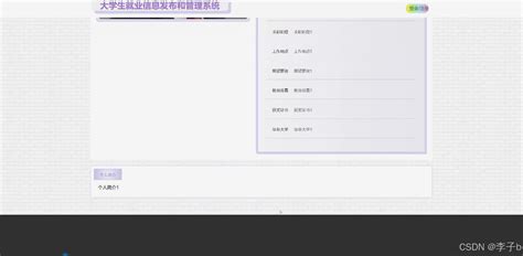 Springbootvue大学生就业信息发布和管理系统【程序论文开题】 计算机毕业设计 Csdn博客
