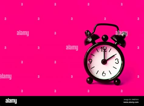 Alarm Clock Pointing At 2 Am Or Pm With Customizable Space For Text Or Ideas Copy Space With