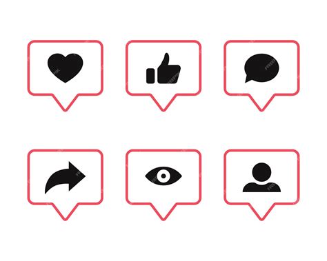 Premium Vector Social Media Interface Like Comment Follower Feedback