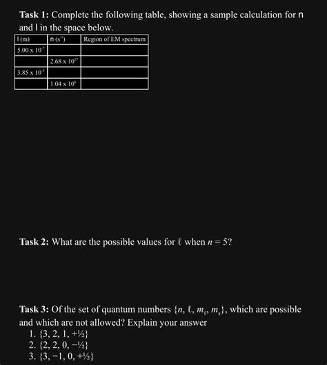 Solved Complete The Following Table Showing A Sample Chegg