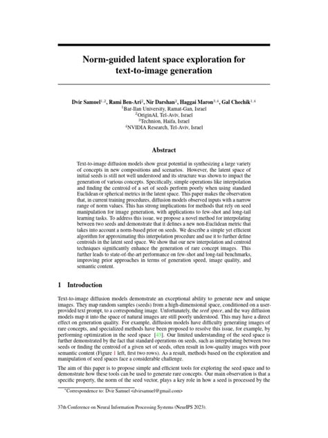 Norm Guided Latent Space Exploration For Text To Image Generation Pdf Interpolation