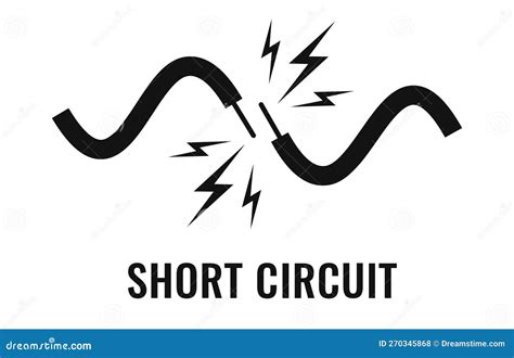 Short Circuit Voltage Switchboard With Circuit Breakers Caught Fire Stock Illustration