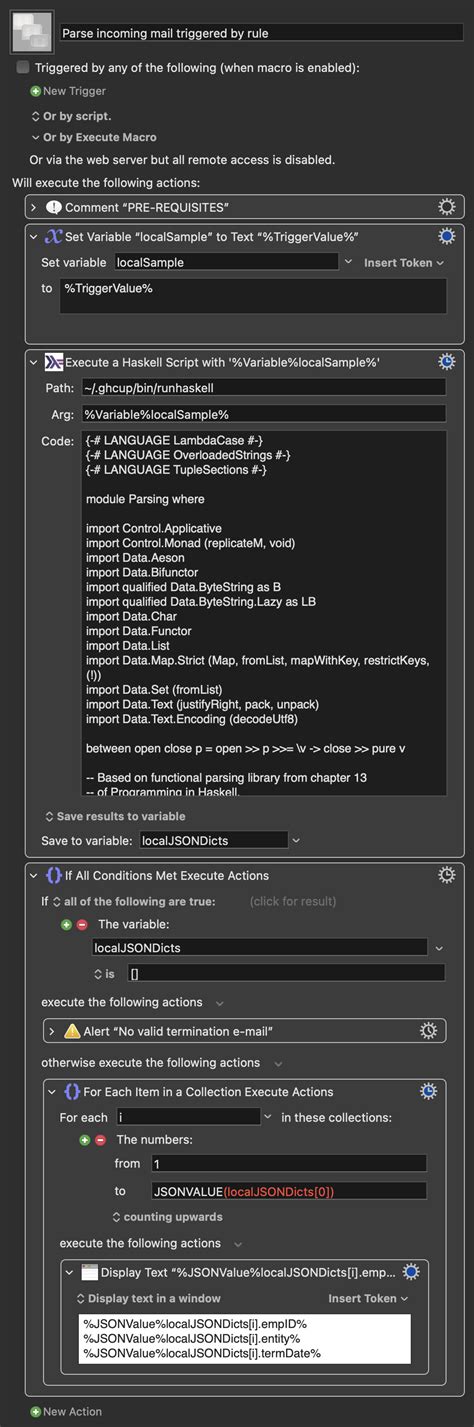 Parse Incoming Mail Using Haskell Triggered By Jxa Mail Rule Macro Library Keyboard Maestro