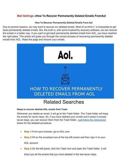 Can Permanently Deleted Emails Be Recovered From Aol By Michaeljackson123 Issuu