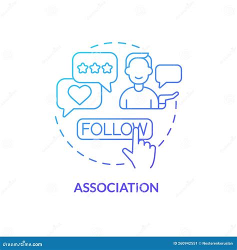 Association Blue Gradient Concept Icon Stock Vector Illustration Of
