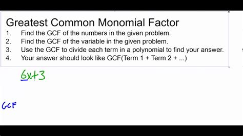 Example Of Common Monomial Factor At Annie Bland Blog