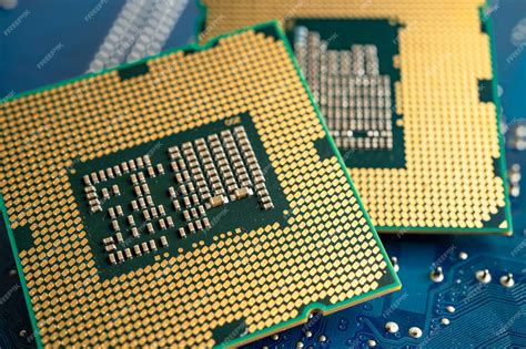Premium Photo Cpu Central Processor Unit Chip Chip On Circuit Board In Pc And Laptop Computer