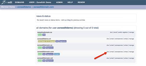 ZoneEdit Managing Your DNS Settings