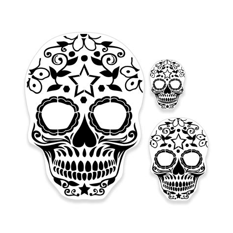 Black And White Sugar Skulls