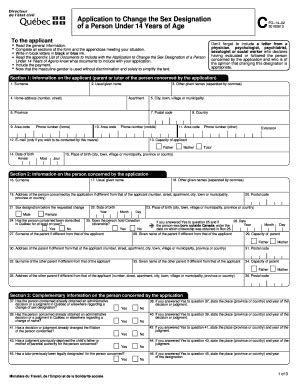 Fillable Online Application To Change The Sex Designation Fax Email Print Pdffiller