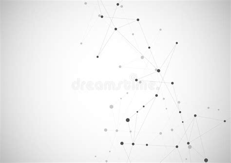 Abstract Connection Background With Lines And Dots Vector Geometric