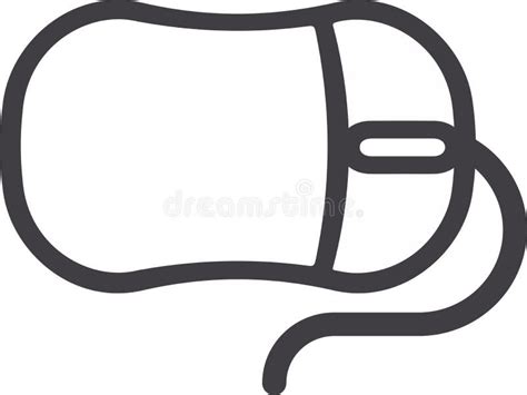 The Drawing Of A White Computer Mouse A Small Hardware Input Device Used By Hand Illustration