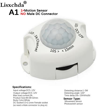 Motion Sensor Light Switch V V DC Movement Detector Activated Timer