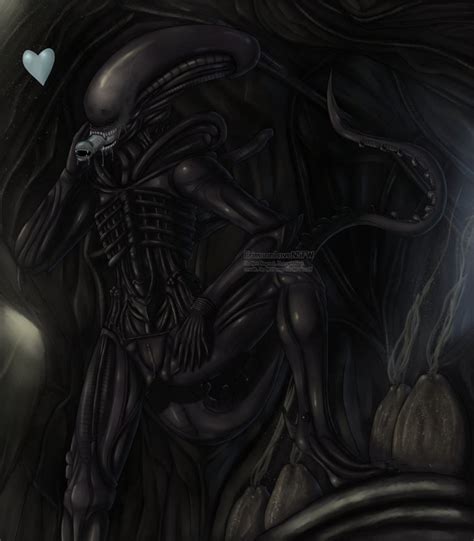 Rule 34 Alien Alien Franchise Anthro Black Body Blade Tail Bodily Fluids Cave