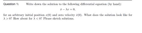 Solved X−λx0 For An Arbitrary Initial Position X0 And