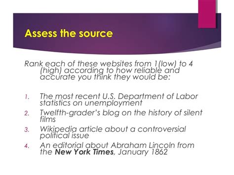 Evaluating Sources Credibility