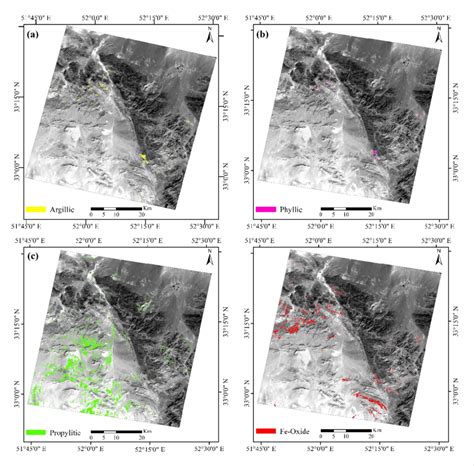 The Results Of Sam Spectral Mapping On The Aster Data A Argillic