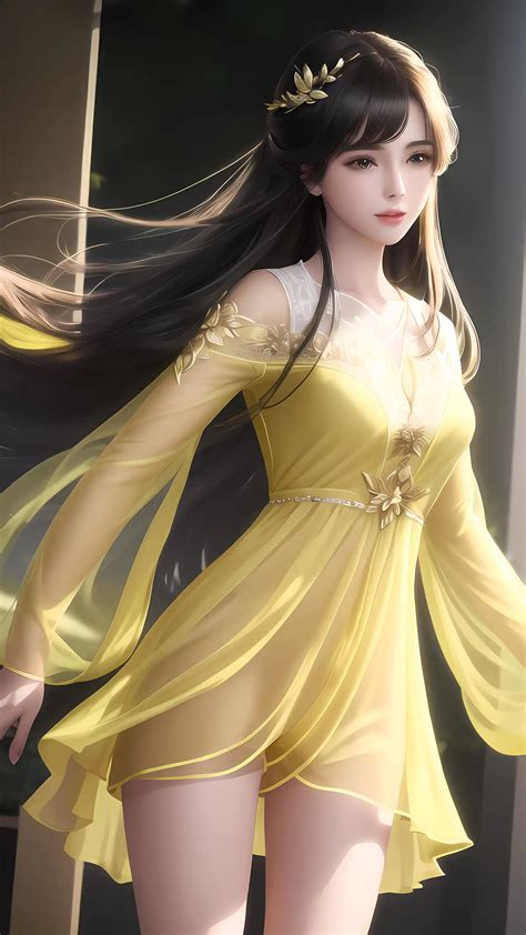 长发飘飘女孩 无界ai